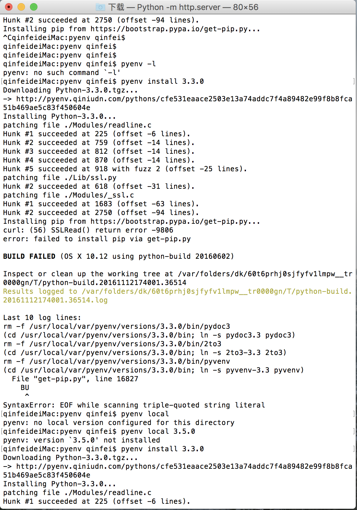pyenv使用镜像加速|国内镜像|国内源|pyenv源慢 - GreatK - 博客园